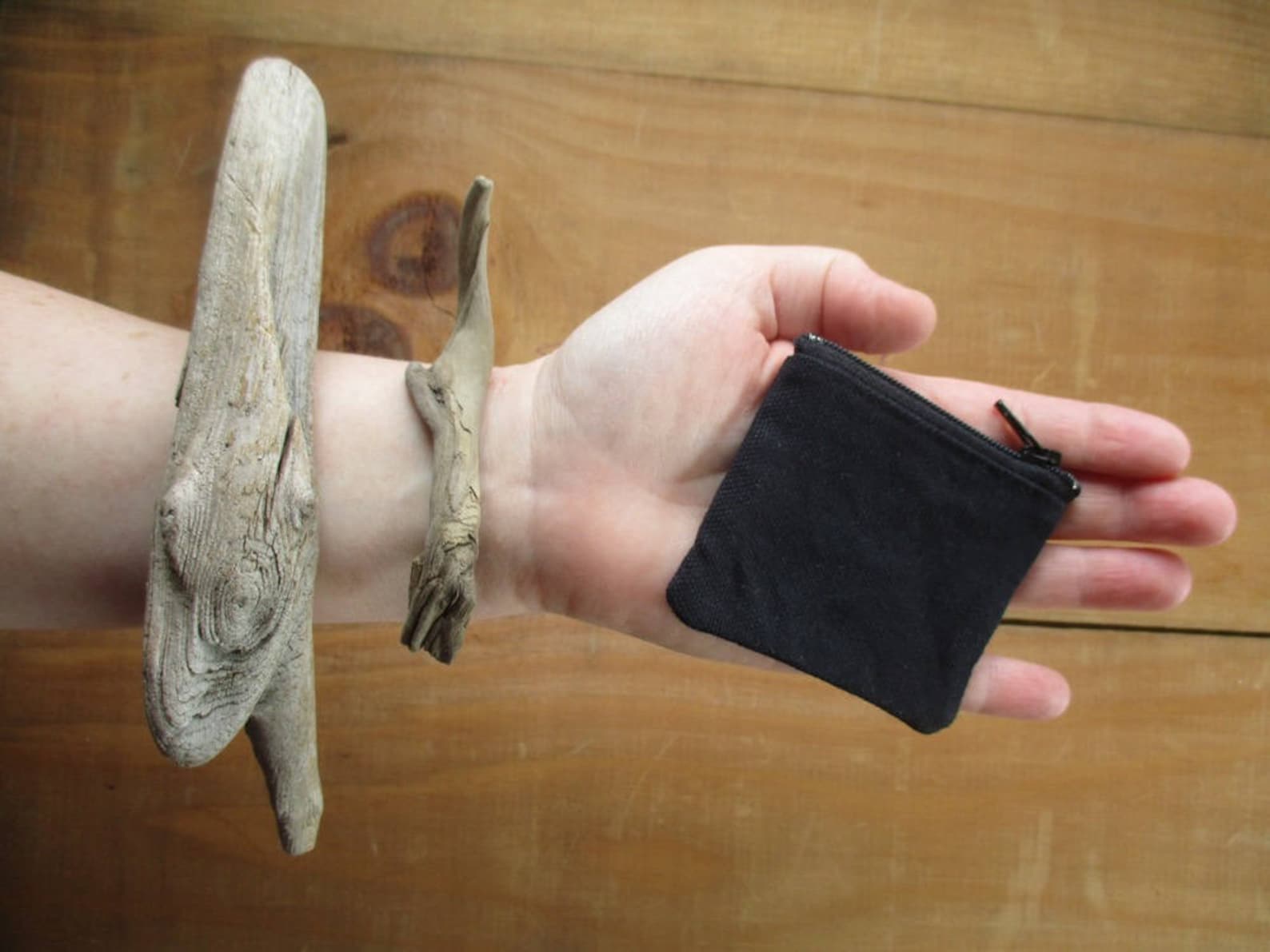 Coin Collector Penny Purse Black Waxed Canvas Coin Bag Treasure ...