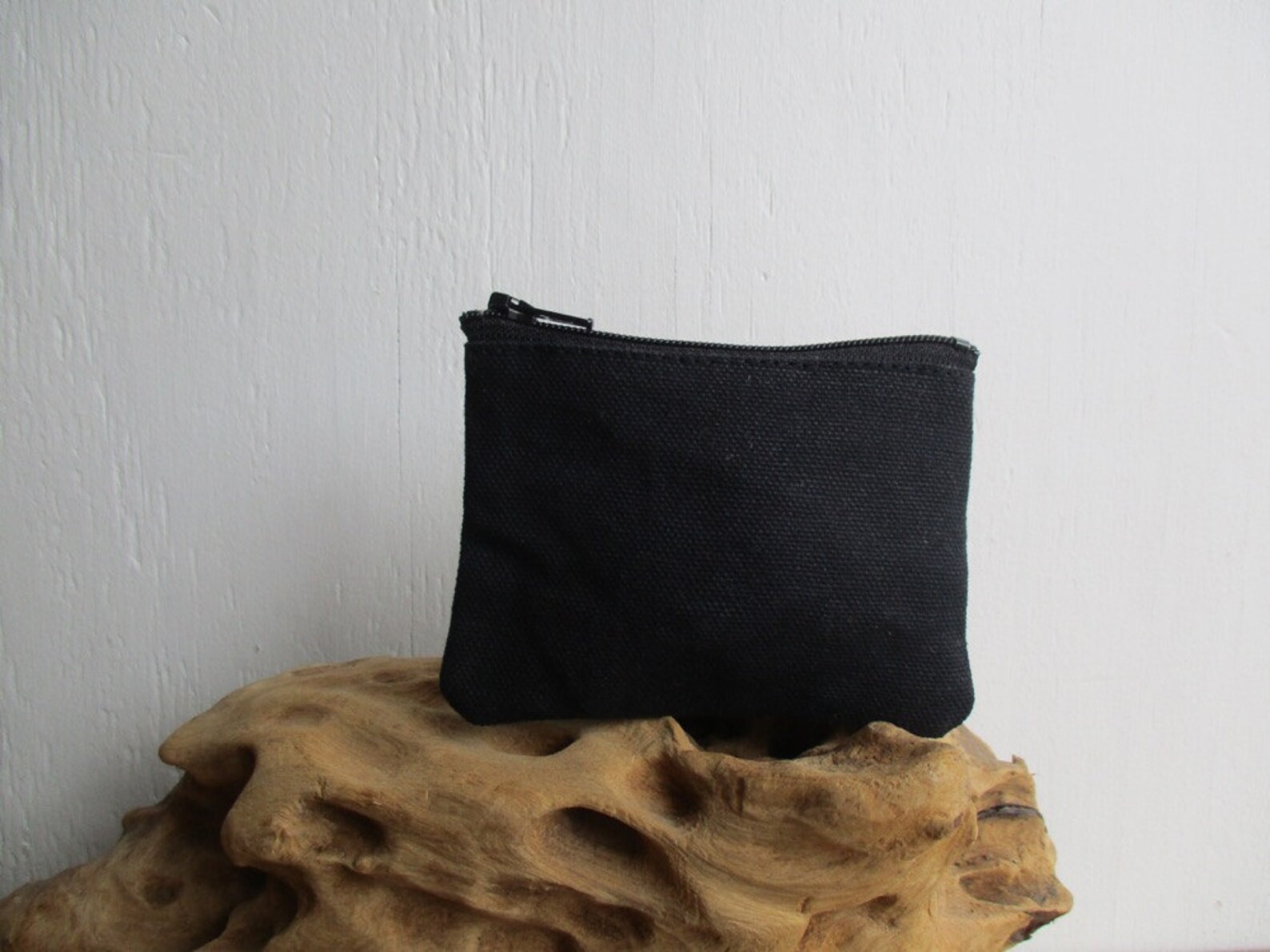 Coin Collector Penny Purse Black Waxed Canvas Coin Bag Treasure ...