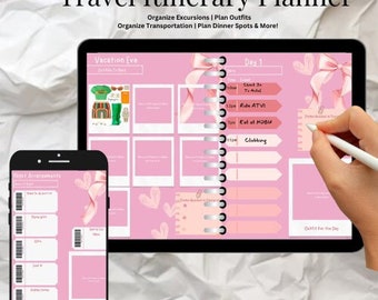 Travel Itinerary Planner | Printable or Digital Vacation Budget & Trip ...