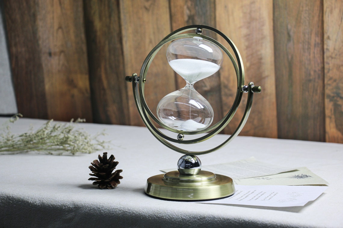 Custom Engraving Refillable Metal Hourglass Personalized Empty ...