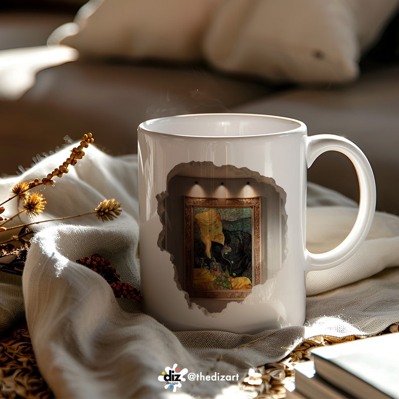 VAN GOGH 3d Artistic Botanical MUG Wrap, Coffee & Tea Cup Cute ...