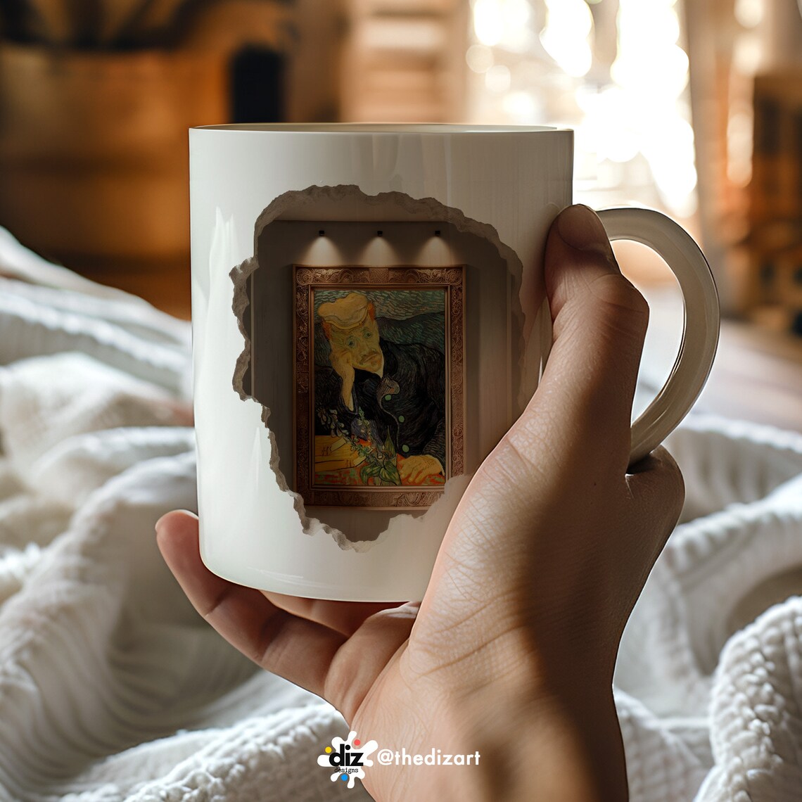 VAN GOGH 3d Artistic Botanical MUG Wrap, Coffee & Tea Cup Cute ...