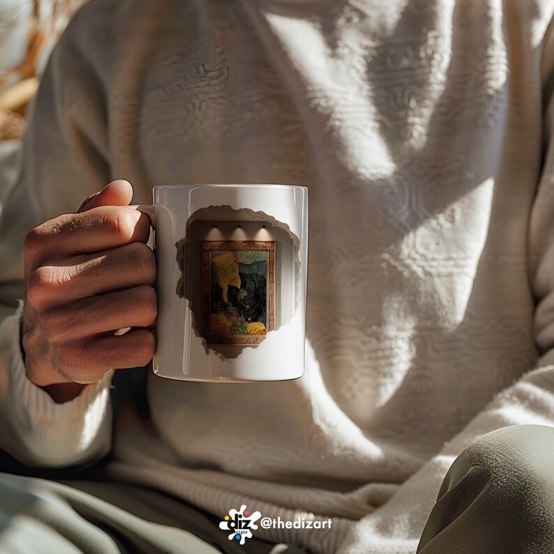 VAN GOGH 3d Artistic Botanical MUG Wrap, Coffee & Tea Cup Cute ...