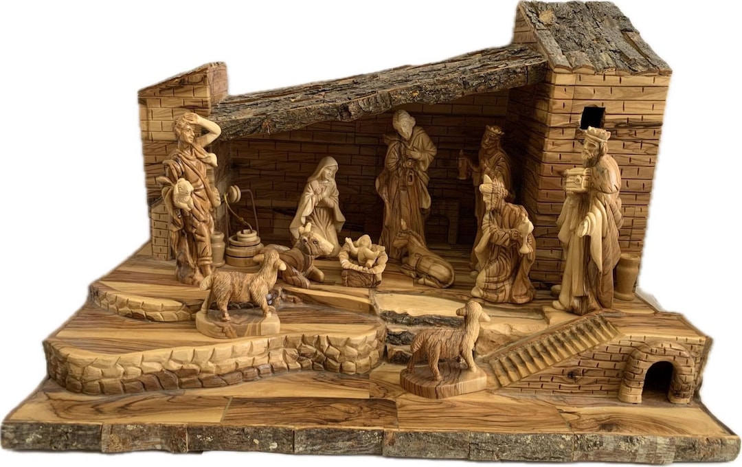 Unique Nativity Manger Scene Set - Etsy