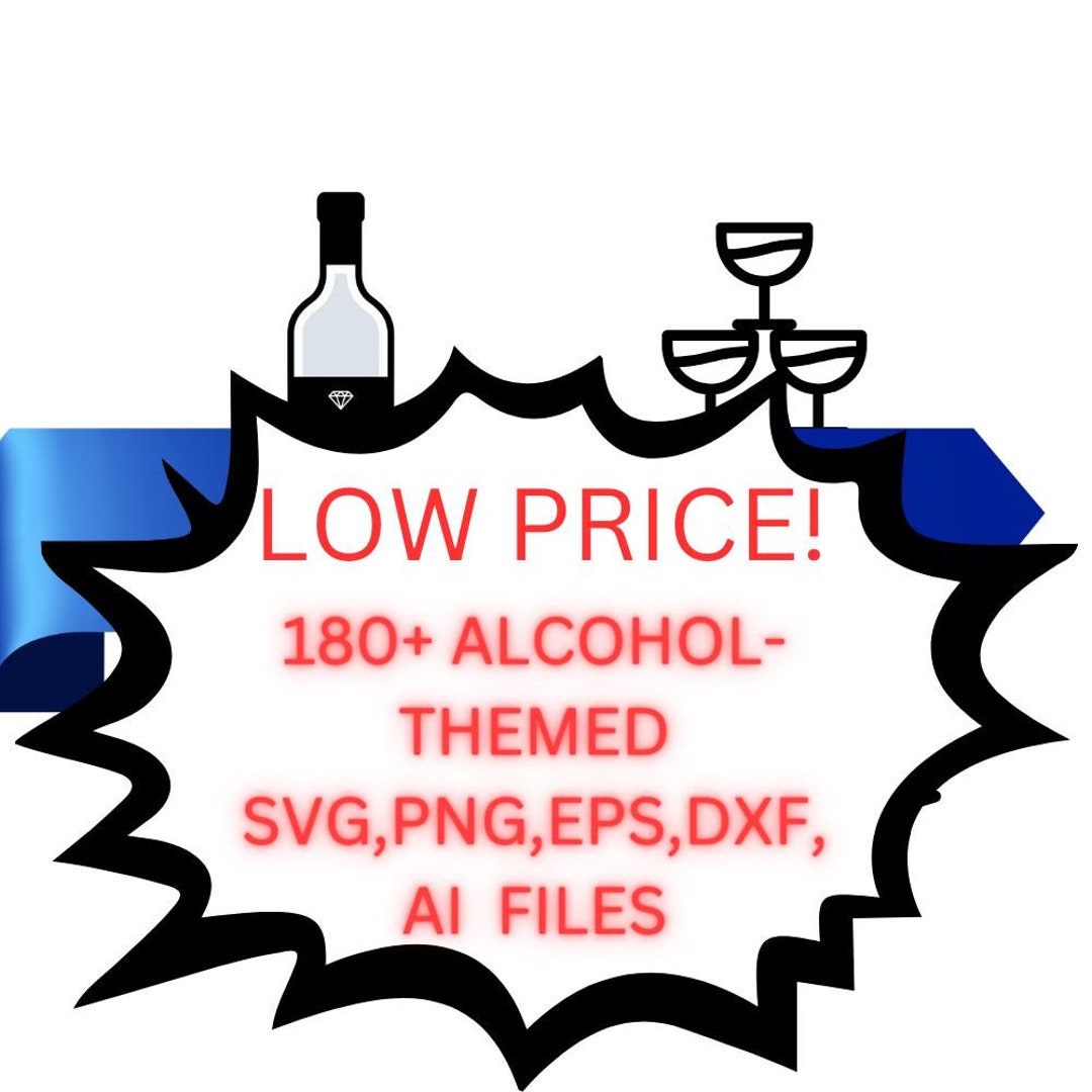 180+ Alcohol-themed Svg, Png, AI, EPS & DXF Files Bundle - Perfect for ...