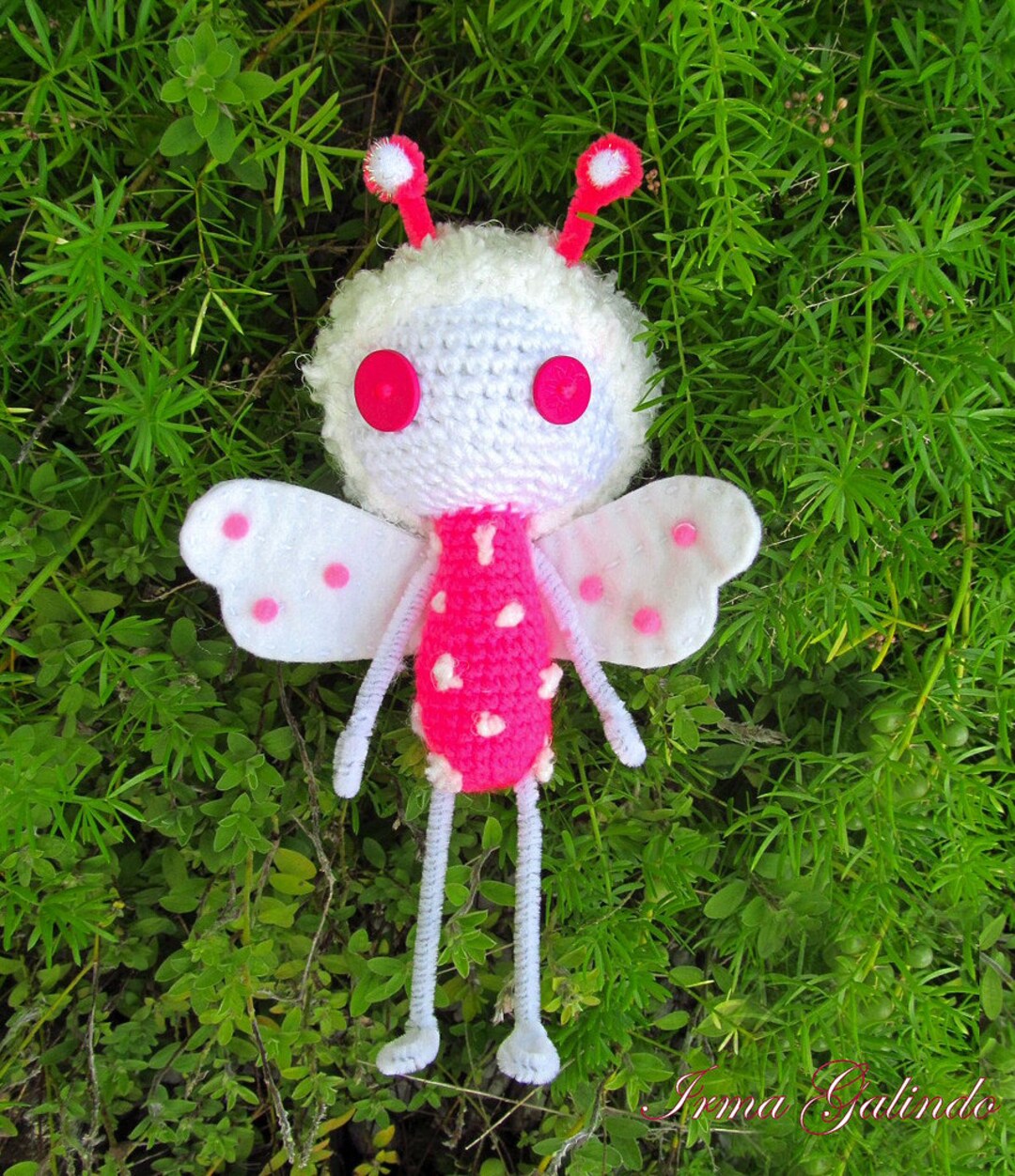 Amigurumi Art Doll Pink Zombie Dragonfly - Etsy