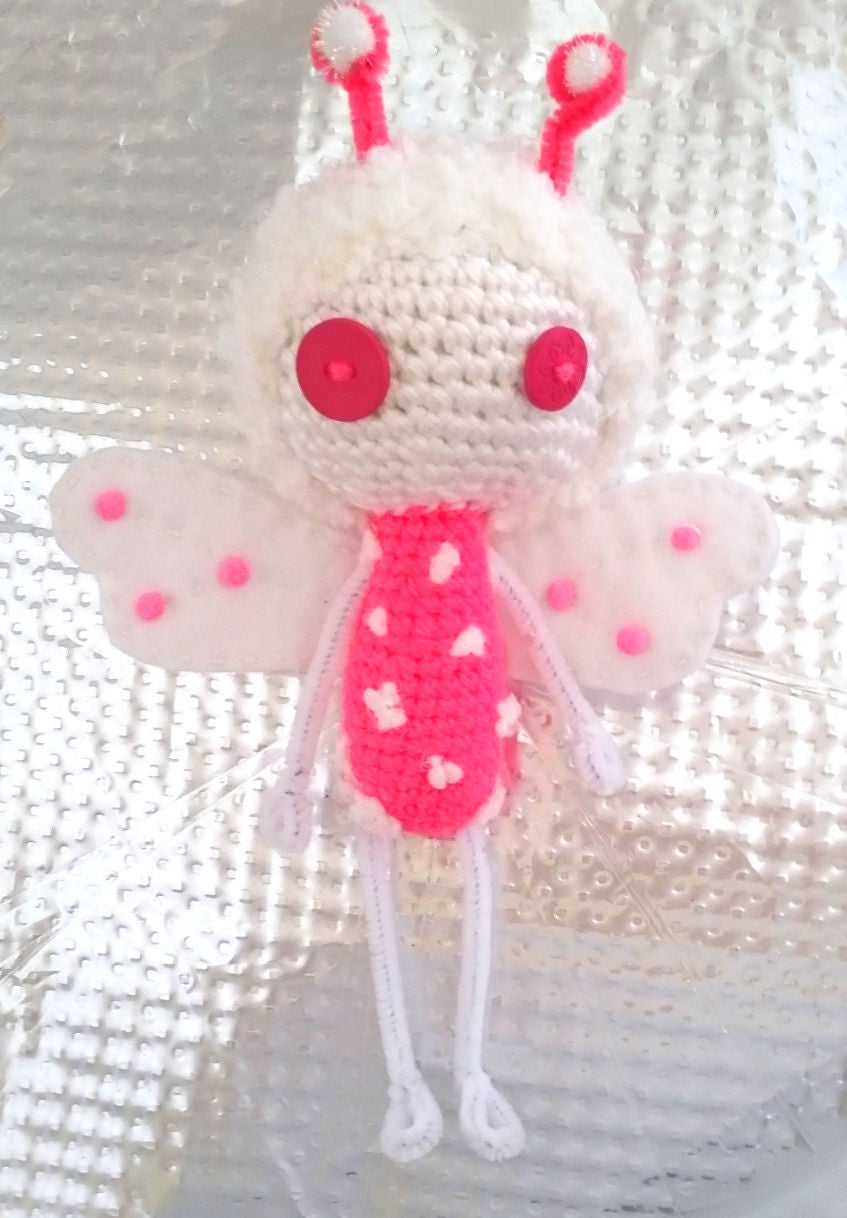 Amigurumi Art Doll Pink Zombie Dragonfly - Etsy