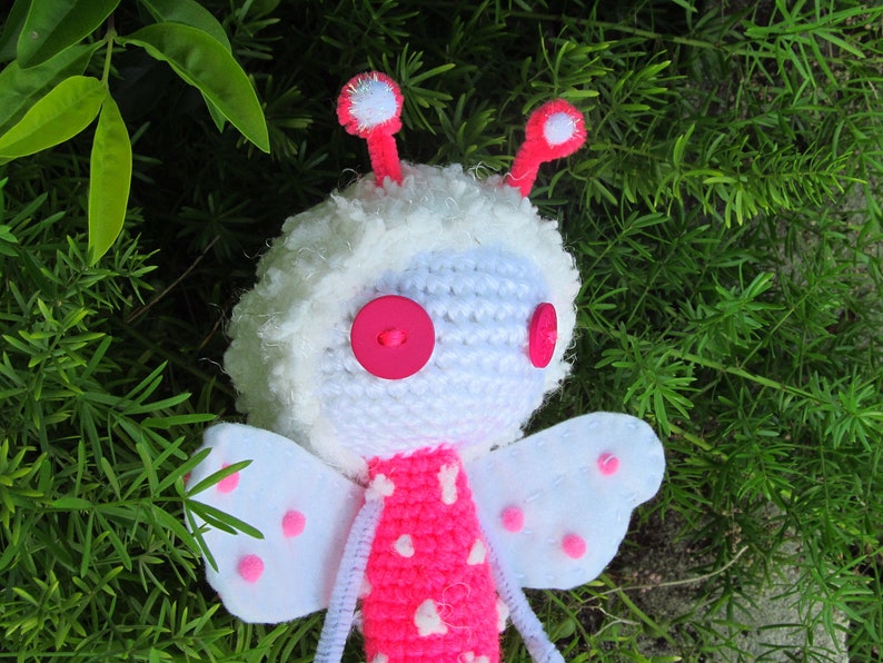 Amigurumi Art Doll Pink Zombie Dragonfly - Etsy