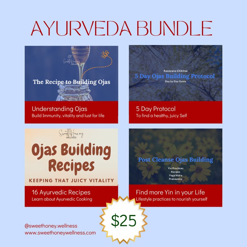 Ayurveda Food Guide Instant Download Ojas Building 15 Recipe Ebook 5 ...