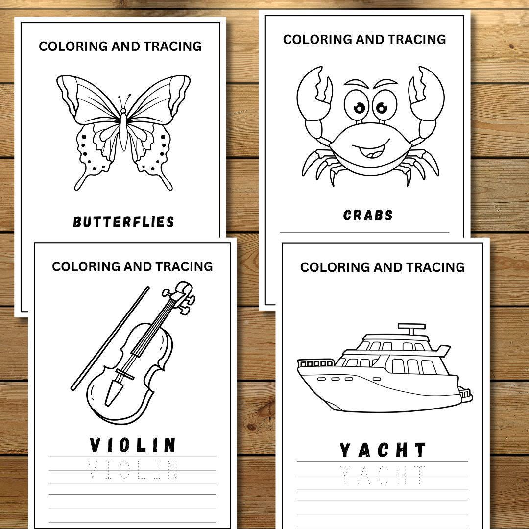 Coloring and Tracing Book for Preschool & Kindergarten Kids 110 Pages ...