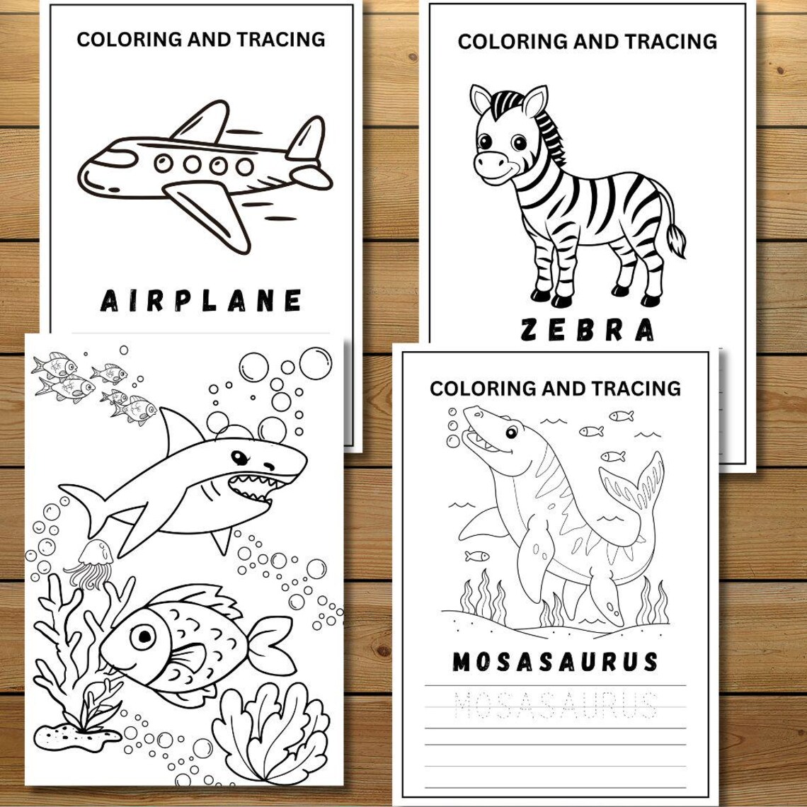 Coloring and Tracing Book for Preschool & Kindergarten Kids 110 Pages ...