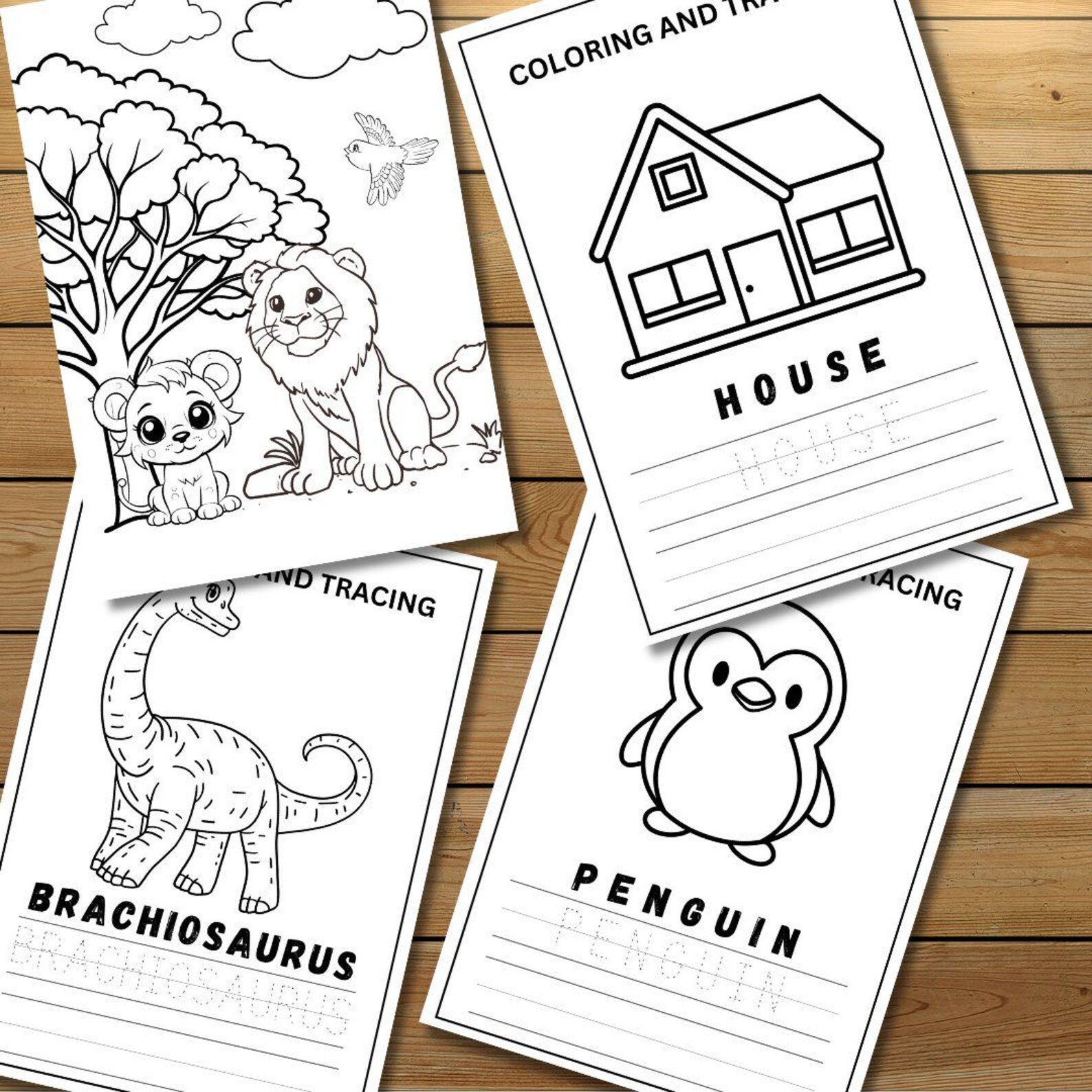 Coloring and Tracing Book for Preschool & Kindergarten Kids 110 Pages ...