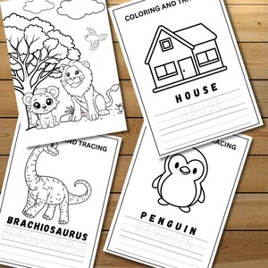 Coloring and Tracing Book for Preschool & Kindergarten Kids 110 Pages ...