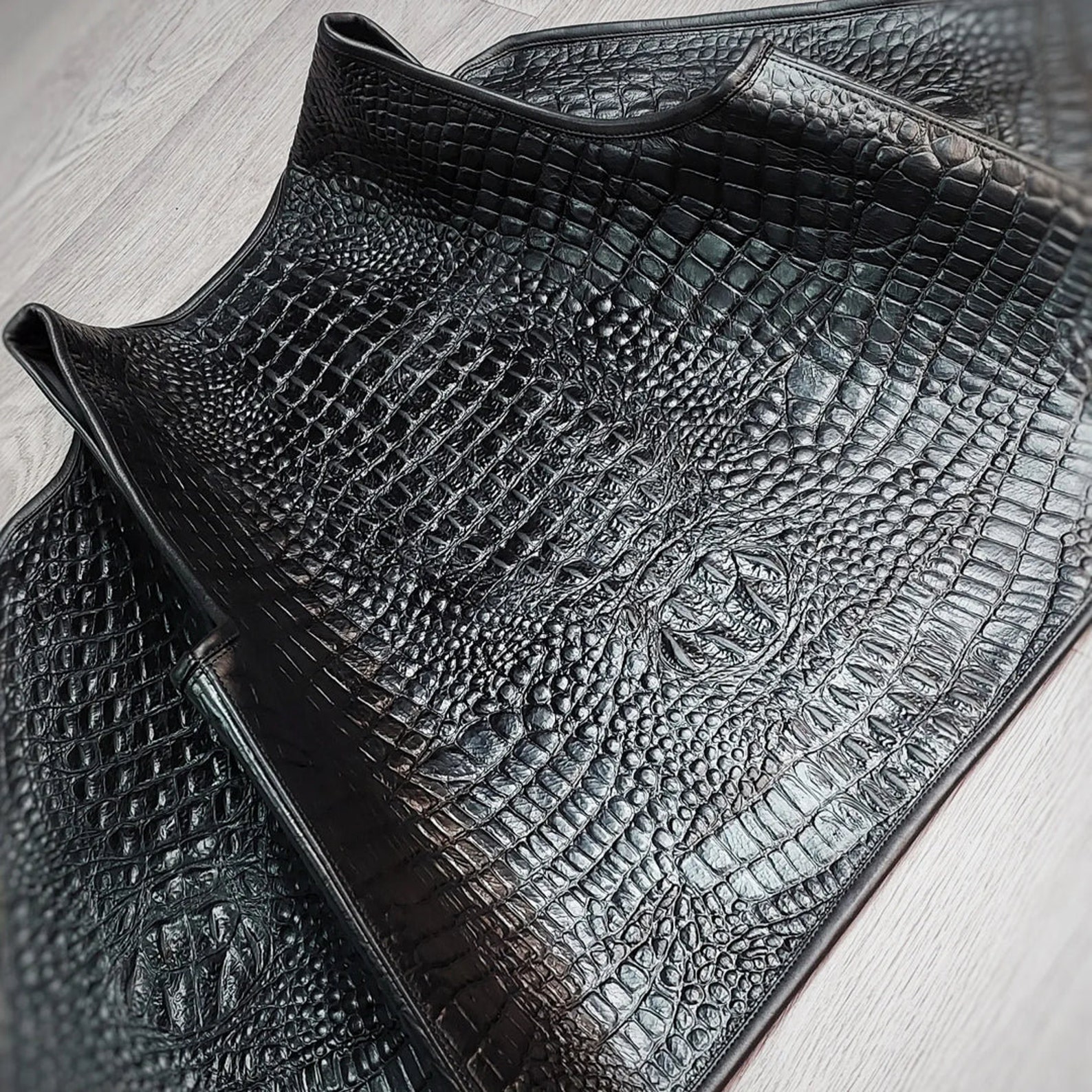 Men's Luxury Alligator Embossed Leather Vest - Etsy