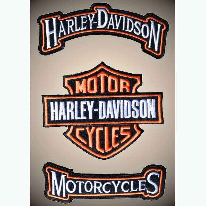 Embroidered Harley Davidson Patches - Etsy