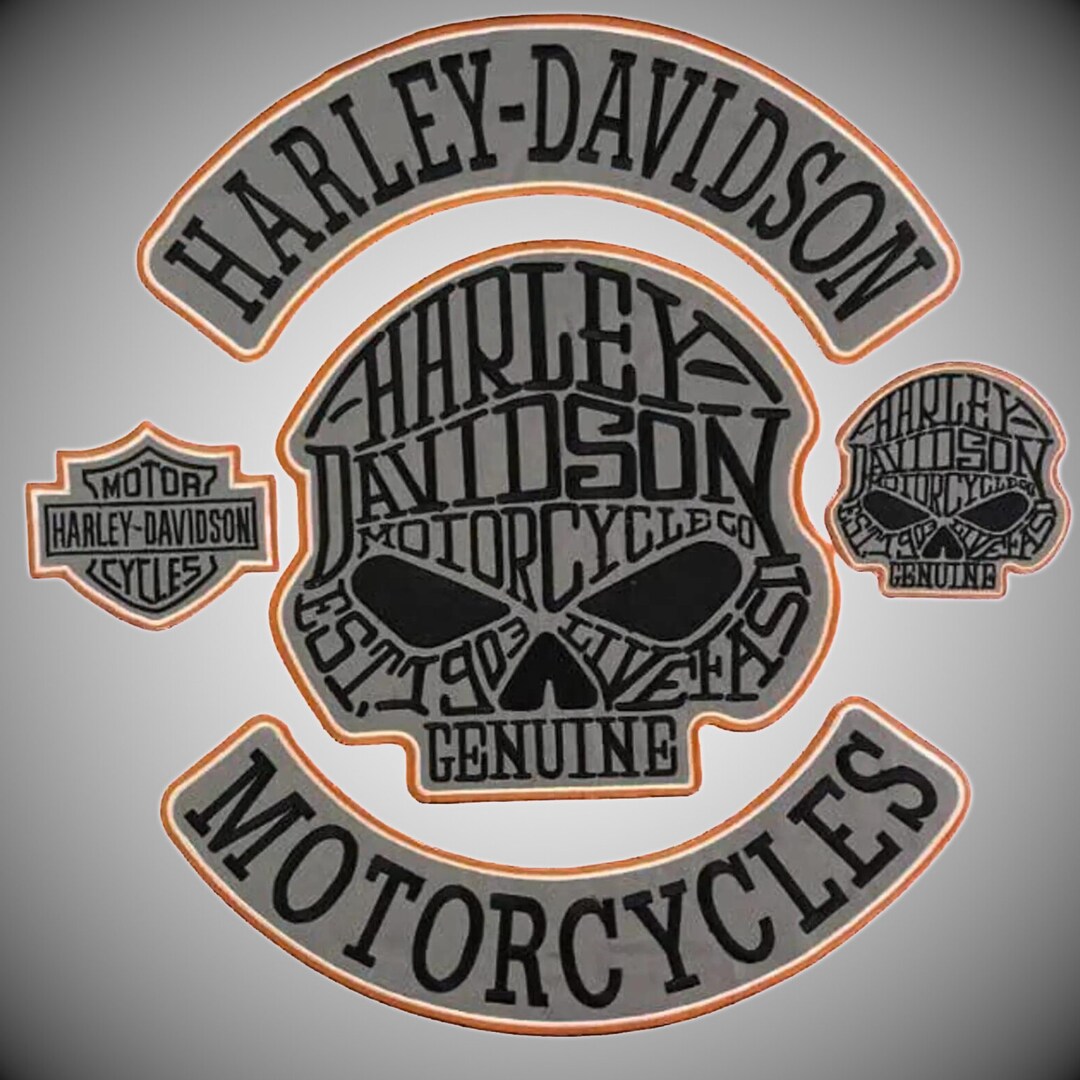 Harley-davidson Patch Set - Embroidered Motorcycle Patches for Riders ...