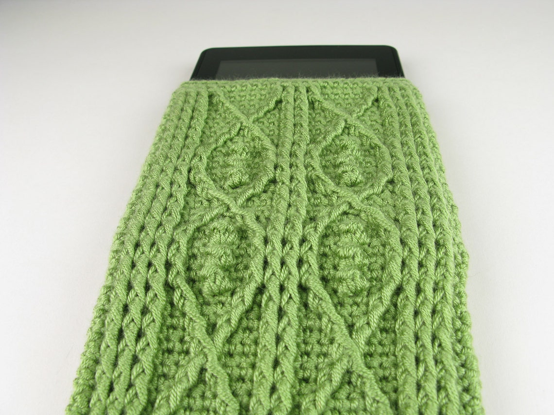 Crochet Pattern for Kindle Fire Cover With Cable Fish Design - Etsy