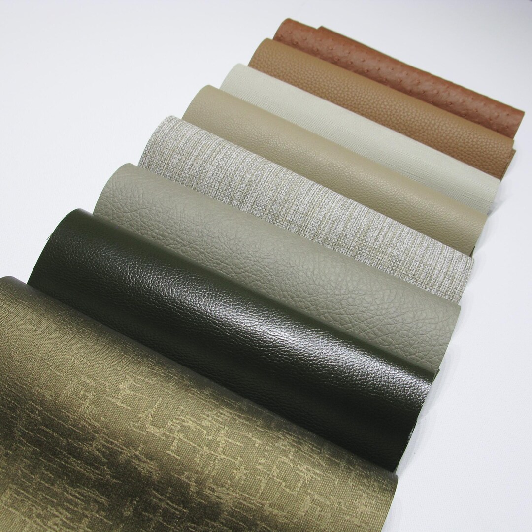 Faux Leather Textured Vinyl Multi Color 8 Pack of 9 X 12 Inch Sheets ...