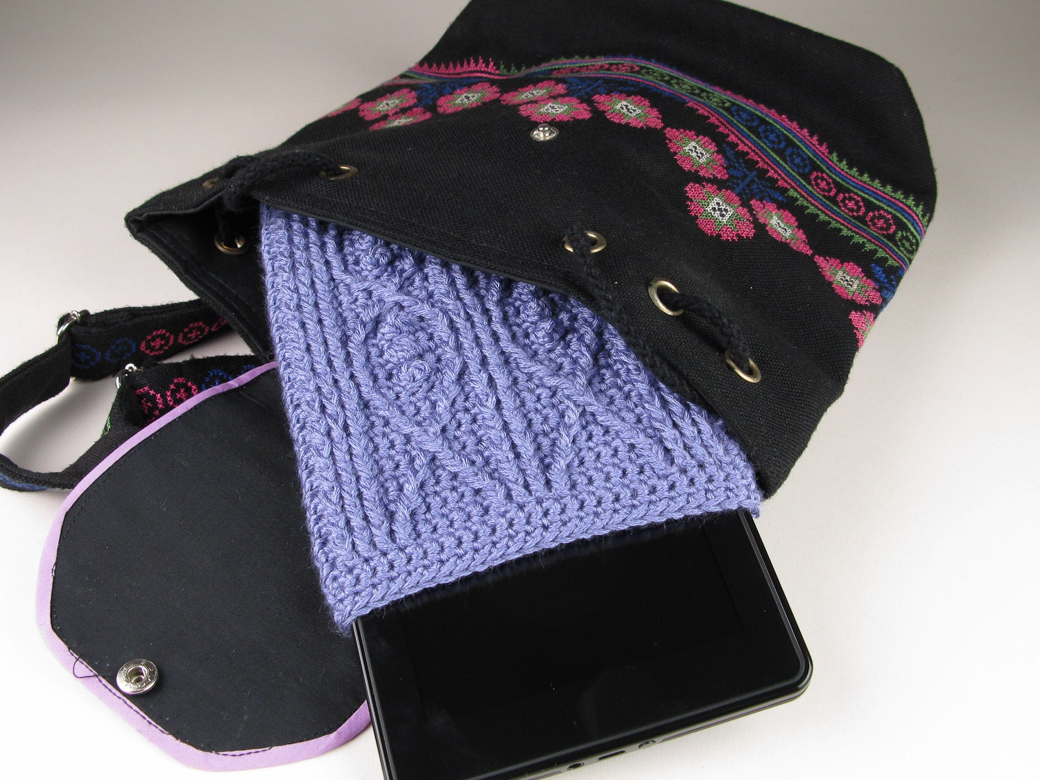 Crochet Pattern Kindle Fire Cover Crochet Cable Fish Digital Download ...