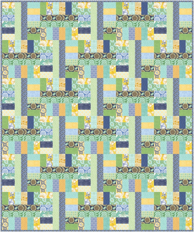 Rolling Fields Jelly Roll Quilt Pattern - Strip Quilt Patterns - Bali ...