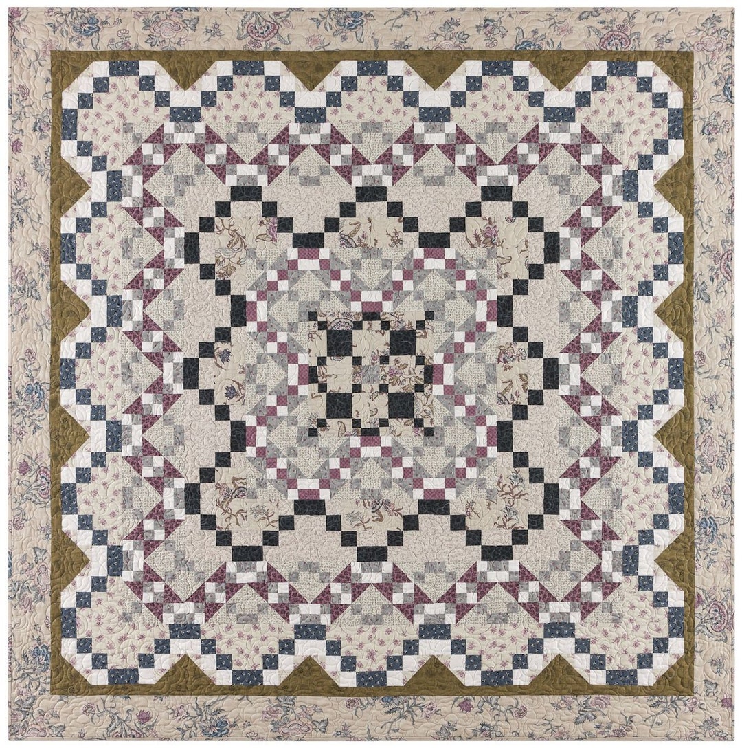 Parlor Quilt Pattern - Reproduction Fabric - Retro Fabric Design ...