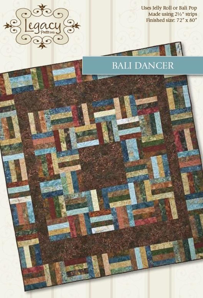Bali Dancer Jelly Roll Quilt Pattern - Strip Quilt Patterns - Bali Pop ...