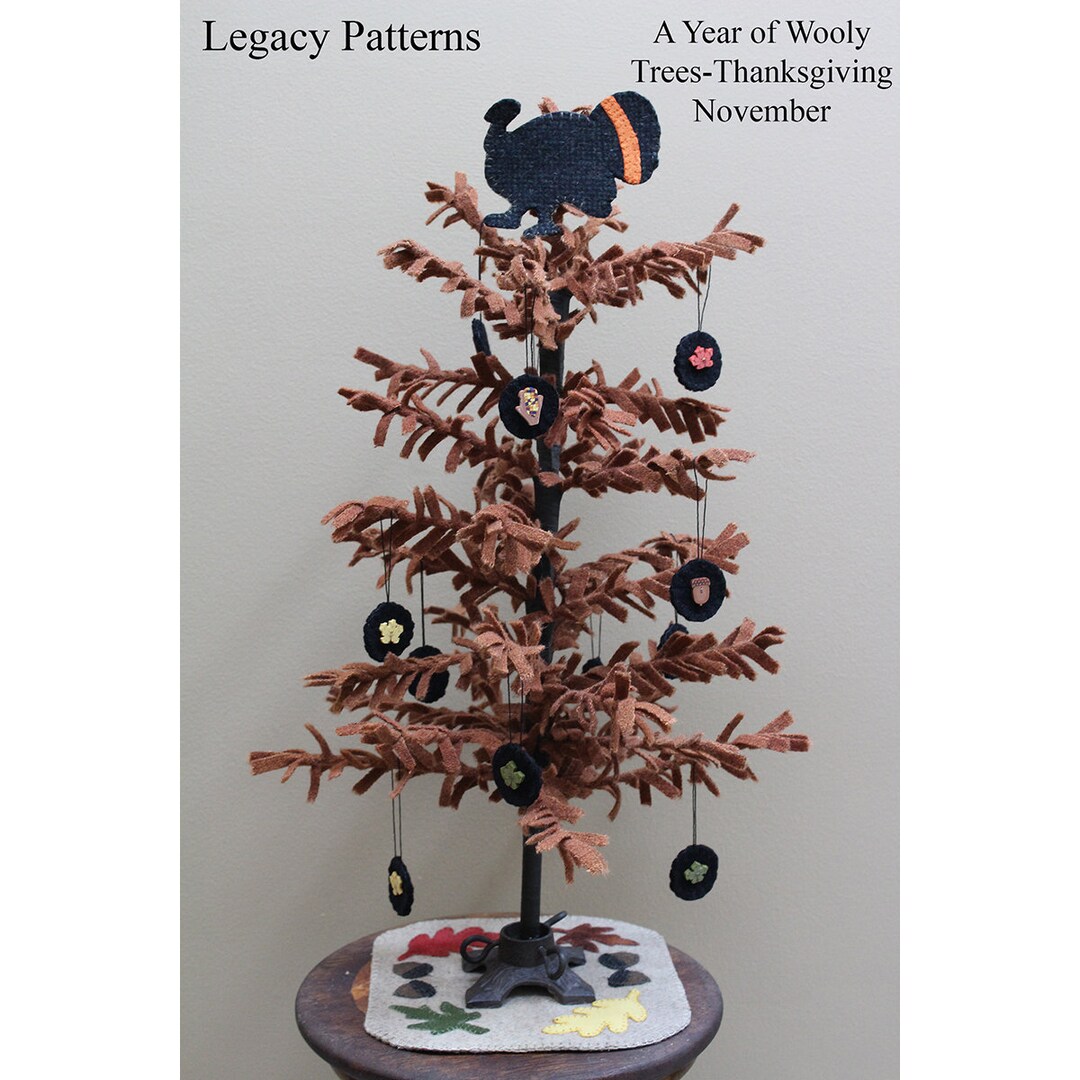 November Thanksgiving - A Year of Wooly Trees - Wool Christmas Tree ...