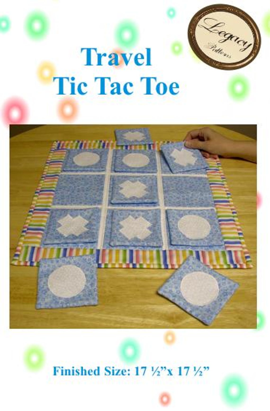Travel Tic Tac Toe Kids Quilt Pattern - Travel Game Quilt Patterns ...