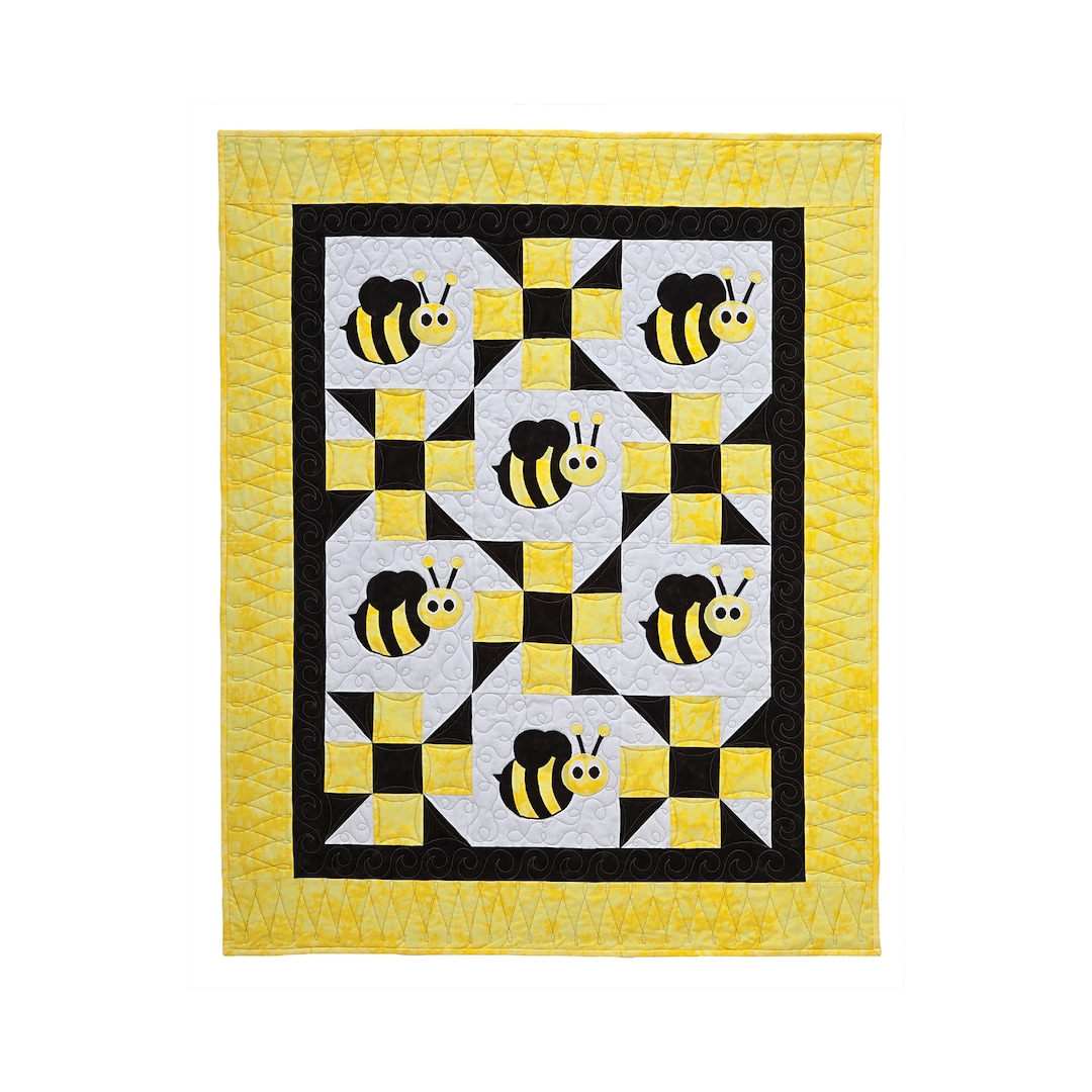 Bella Bee Baby Quilt - Applique Animal Pattern - Baby Gift - Craft ...