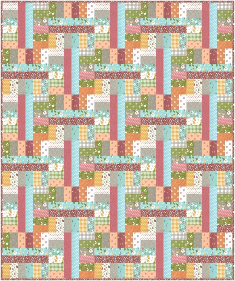 Rolling Fields Jelly Roll Quilt Pattern - Strip Quilt Patterns - Bali ...