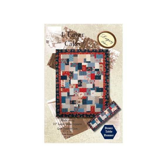 4 Layer Cake Quilt Layer Cake Square Quilt Pattern Digital - Etsy