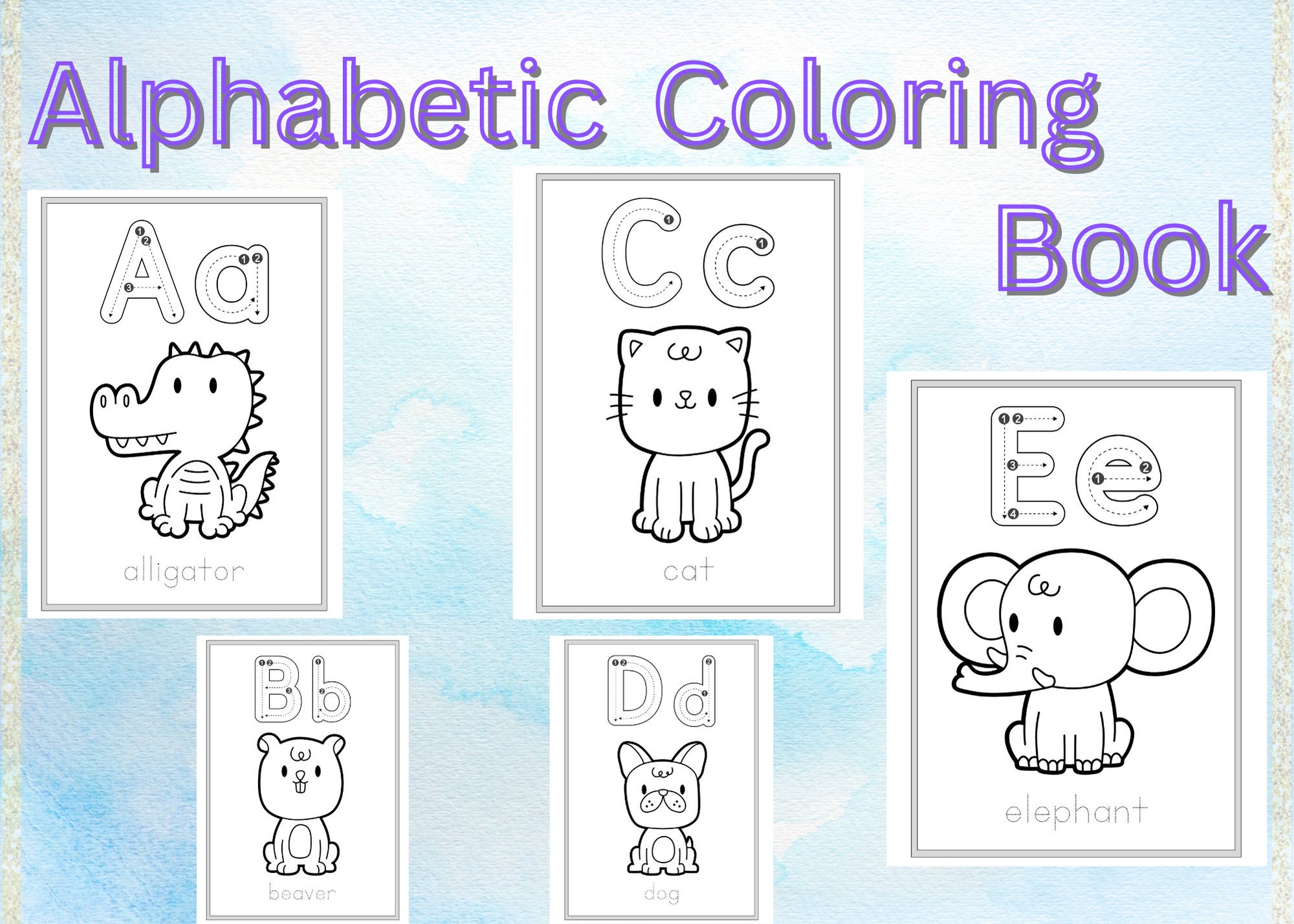 Coloring Book, Printable Coloring Pages, Kids Alphabetical, Educational ...