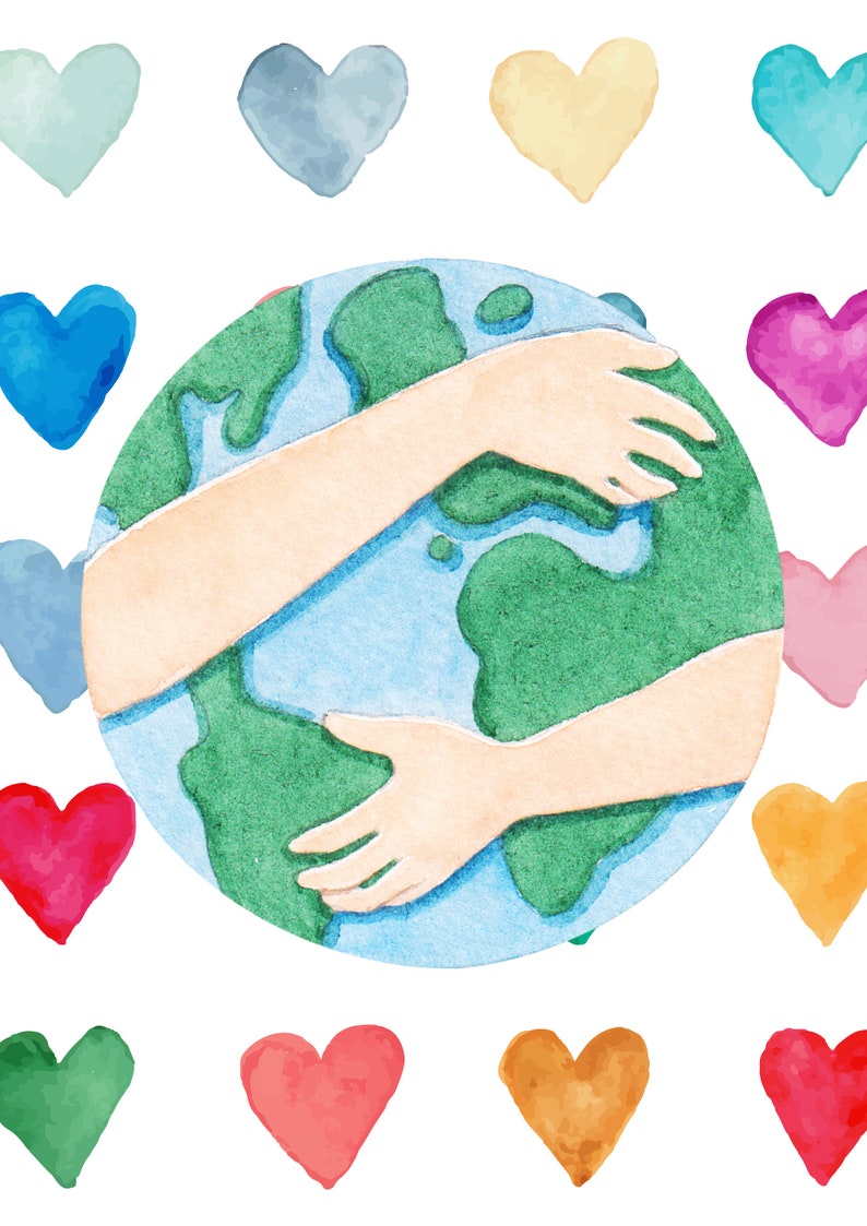 Loving Mother Earth Wall Art for Children, Great for Homeschool or ...