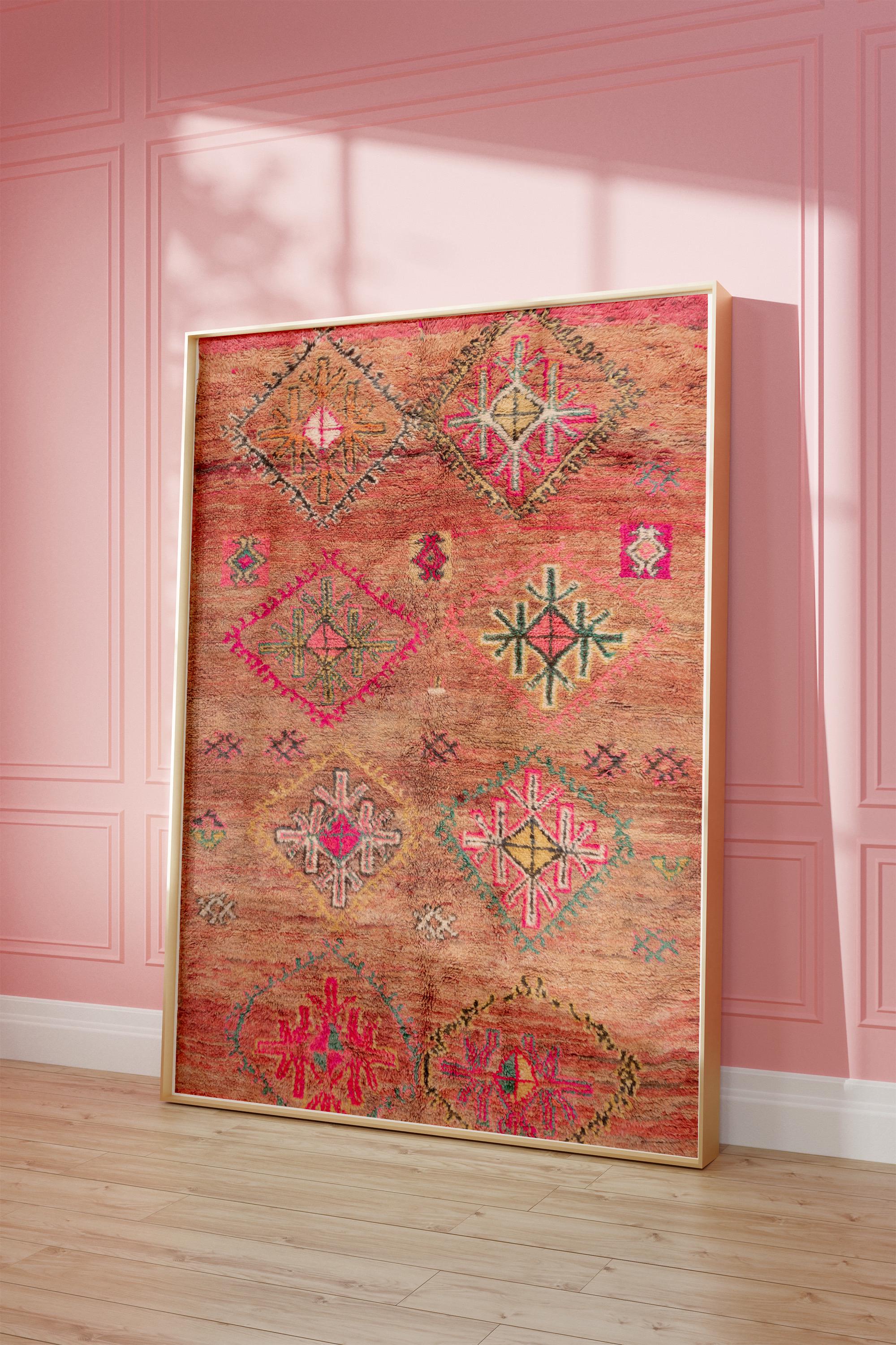 Colorful Moroccan Rug Photo Print - Boho Wall Art for Eclectic Home ...