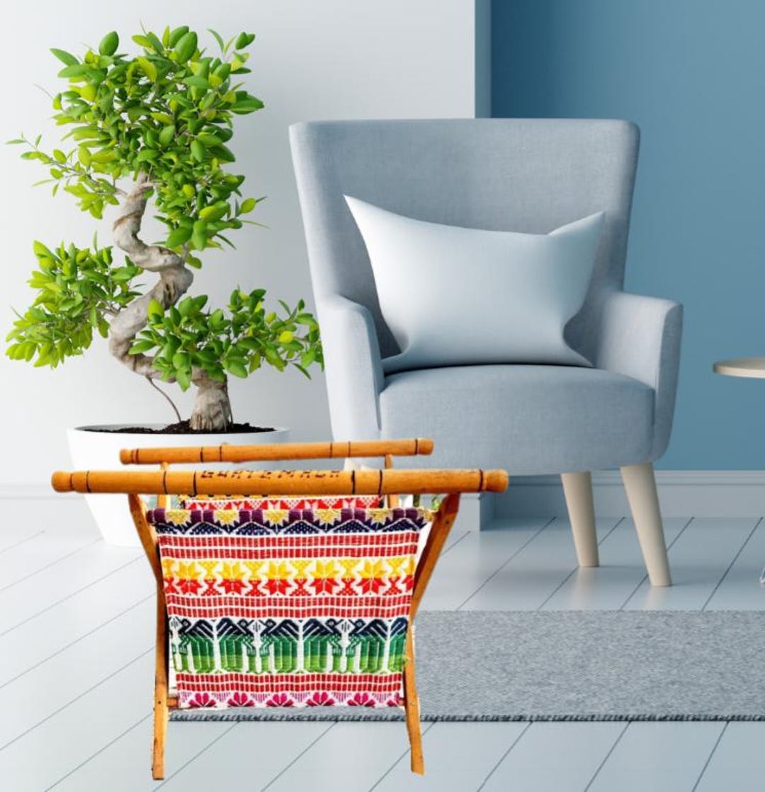 Vintage Boho Folding Sewing Bag Stand, the Bold Bright Colors Inspired ...