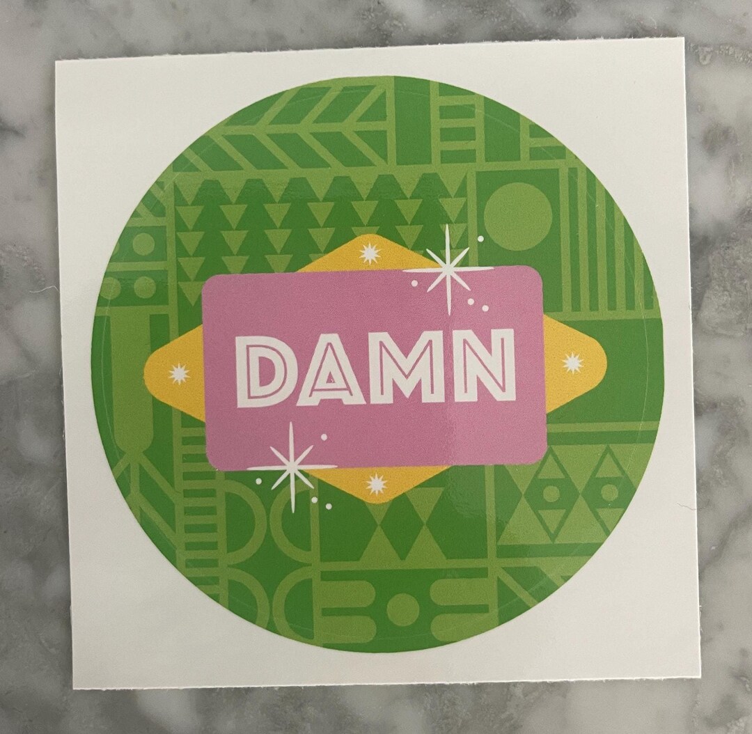 Damn Sticker: Bold Graphic Decal | Funny and Stylish Sticker for ...
