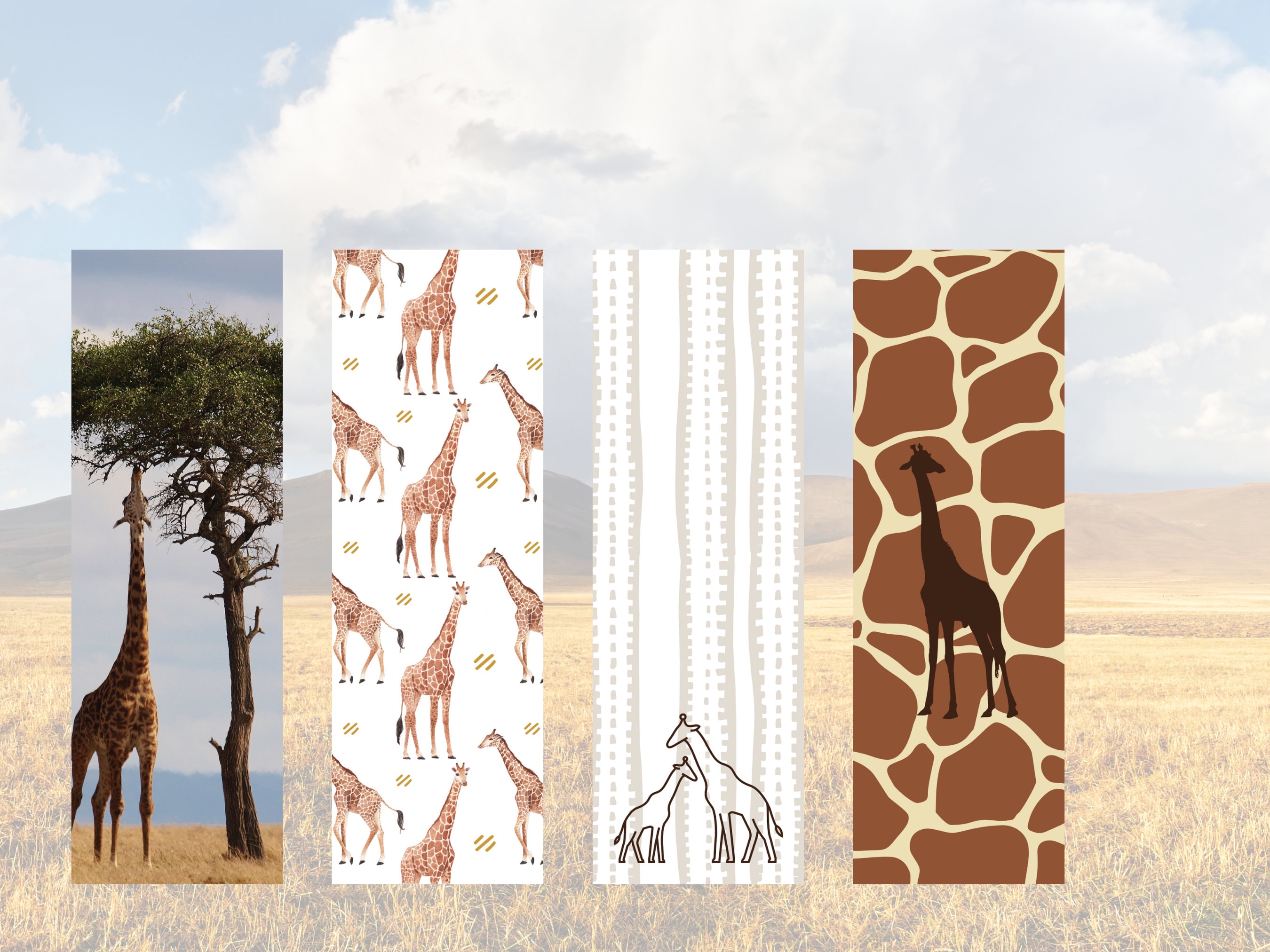 Printable Giraffe Bookmarks, Giraffe Love, African Animal Beauty From ...