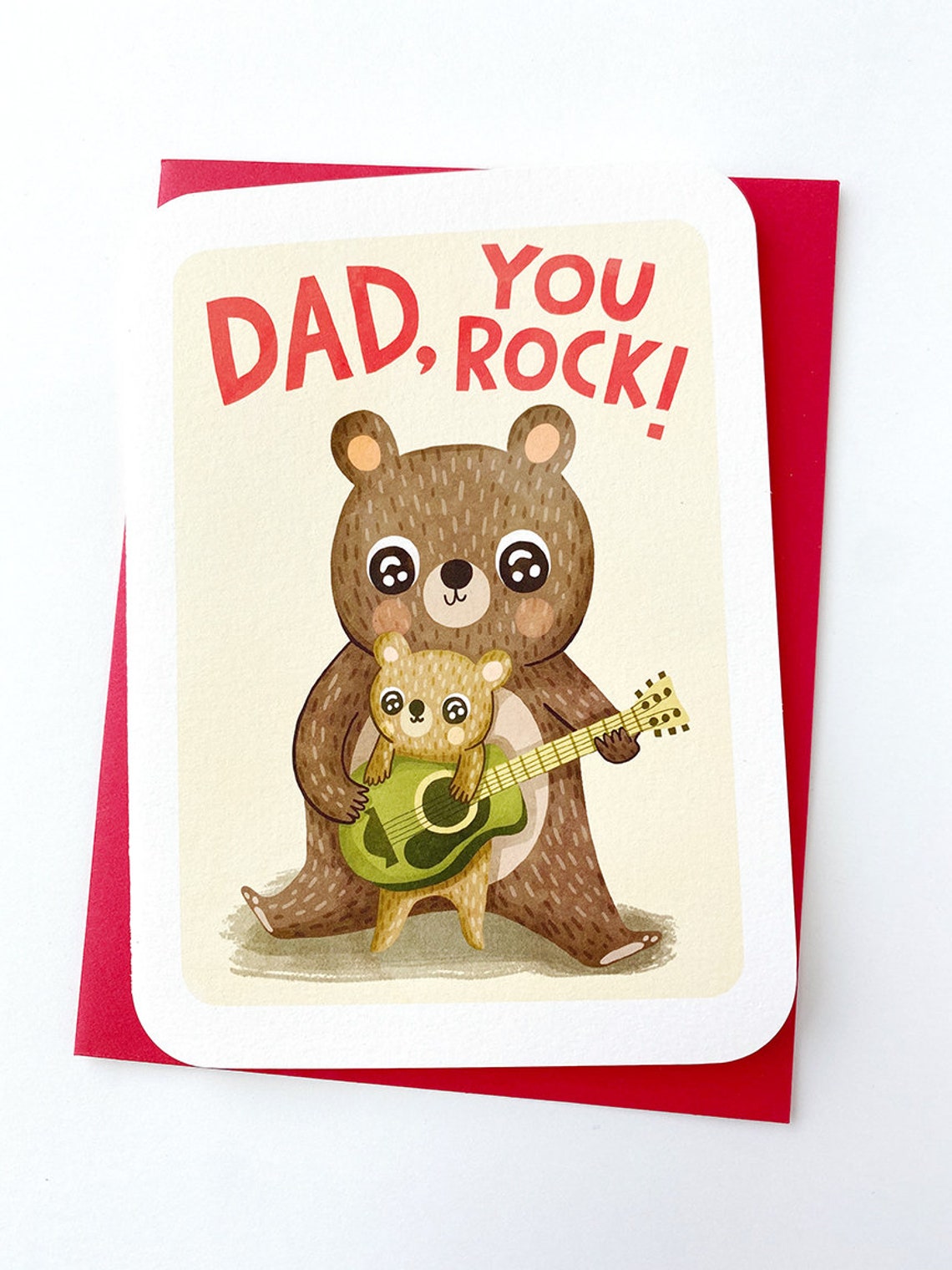Dad You Rock Funny Fathers Day Card for Dad Cute Fathers | Etsy