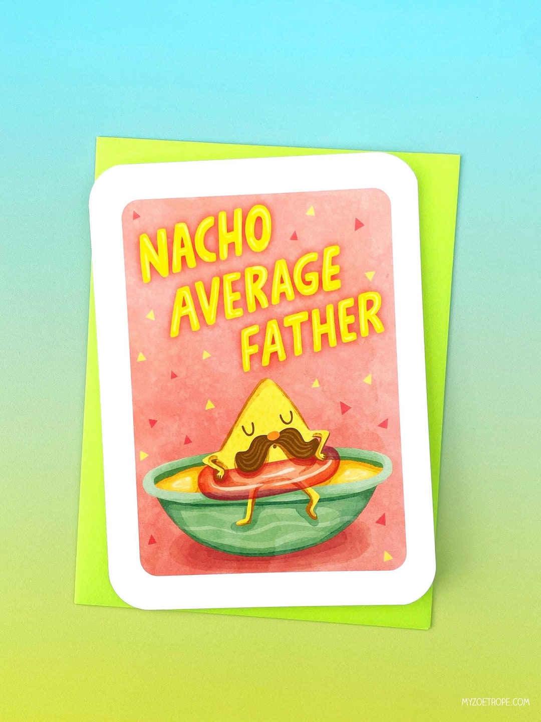 Nacho Average Father's Day Card – Funny Dad Pun - Etsy