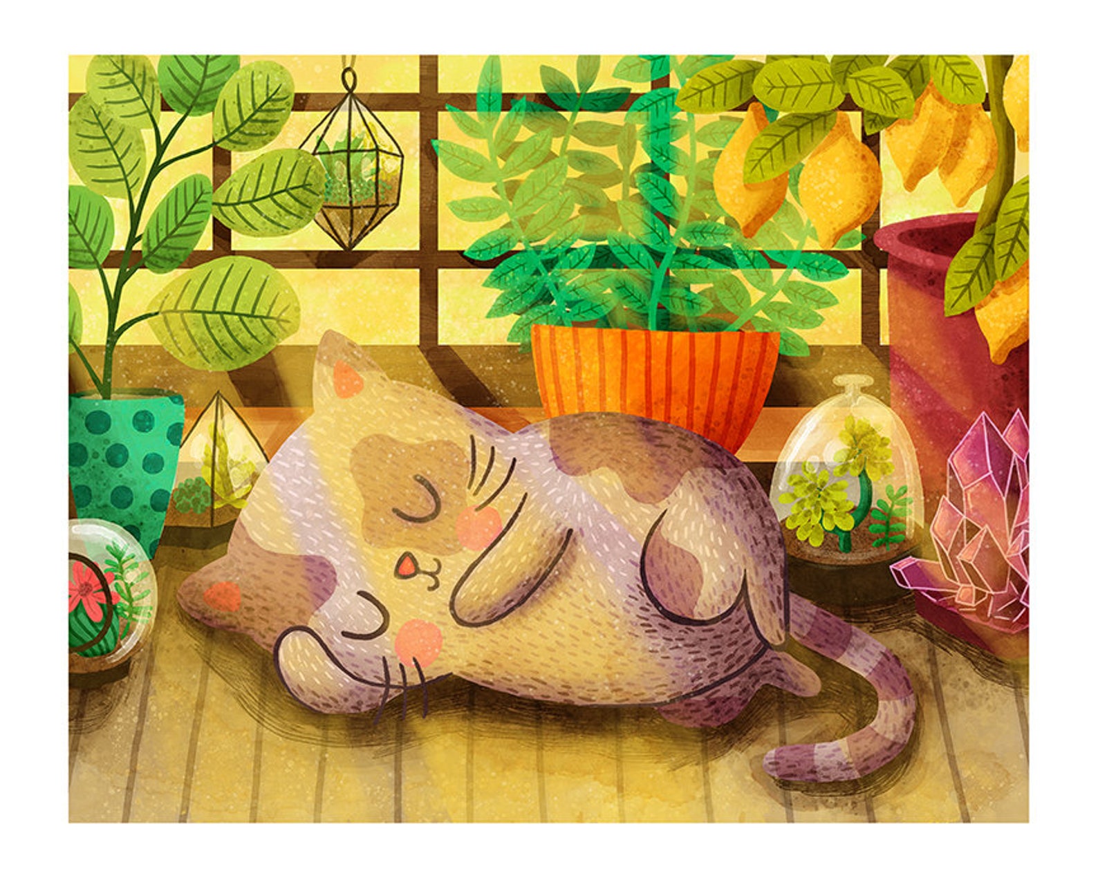 Cat Nap Cute Cat Print Cat Lady Art Cat Art Print Cat - Etsy