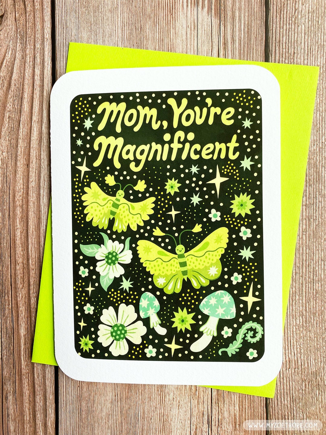 Mom You're Magnificent cute Mothers Day Card for Mom Glowing Mushrooms ...