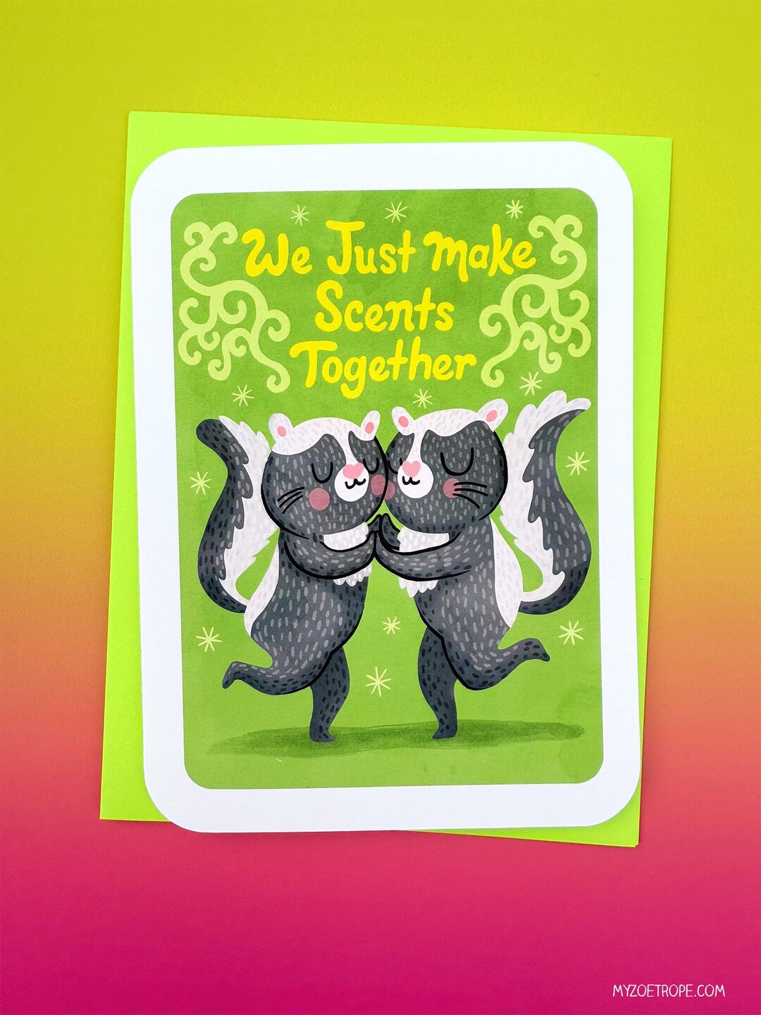 We Just Make Scents Together Skunks - Cute Valentines Day Card Funny ...