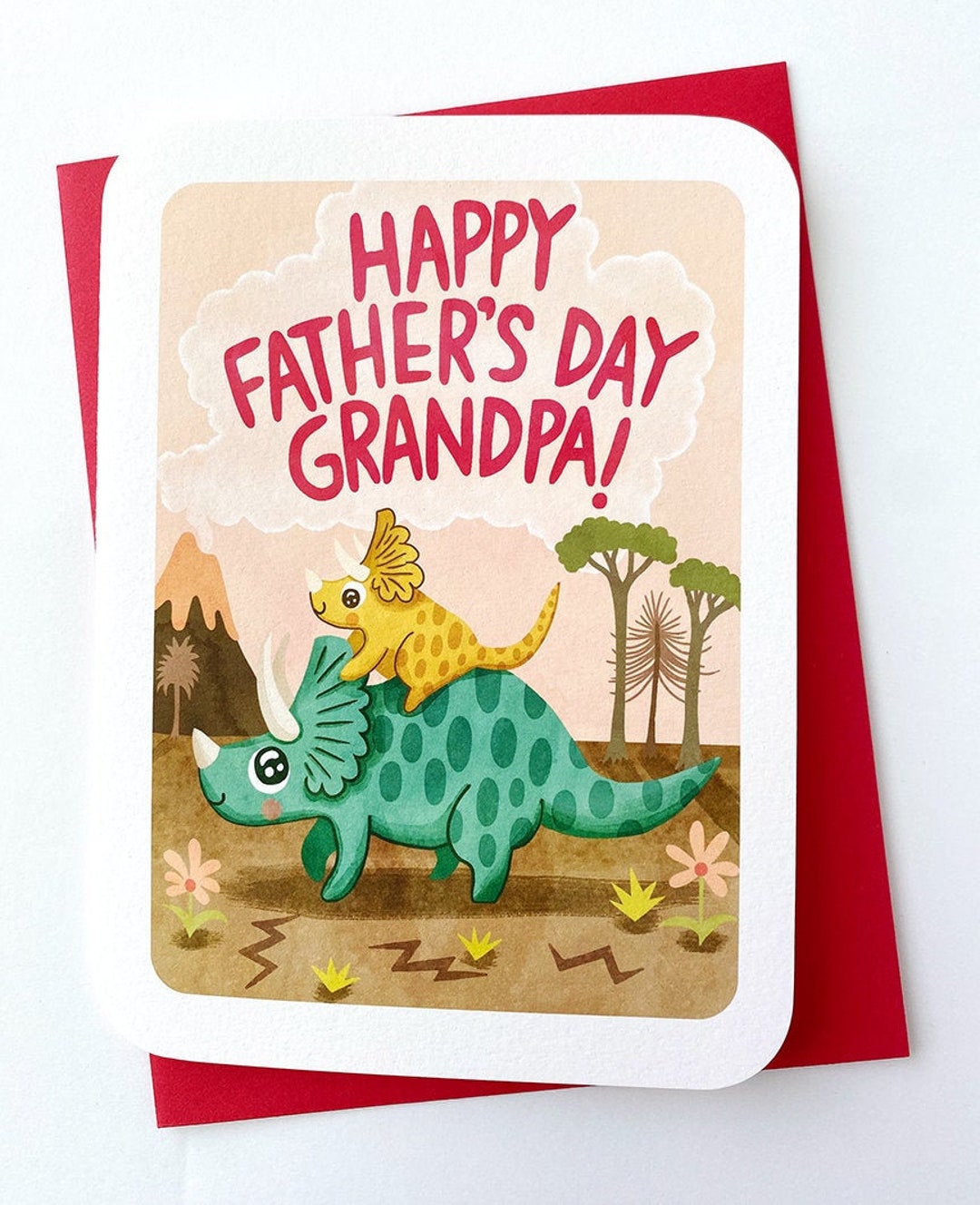 Happy Father's Day Grandpa Dinosaur Father's Day - Etsy