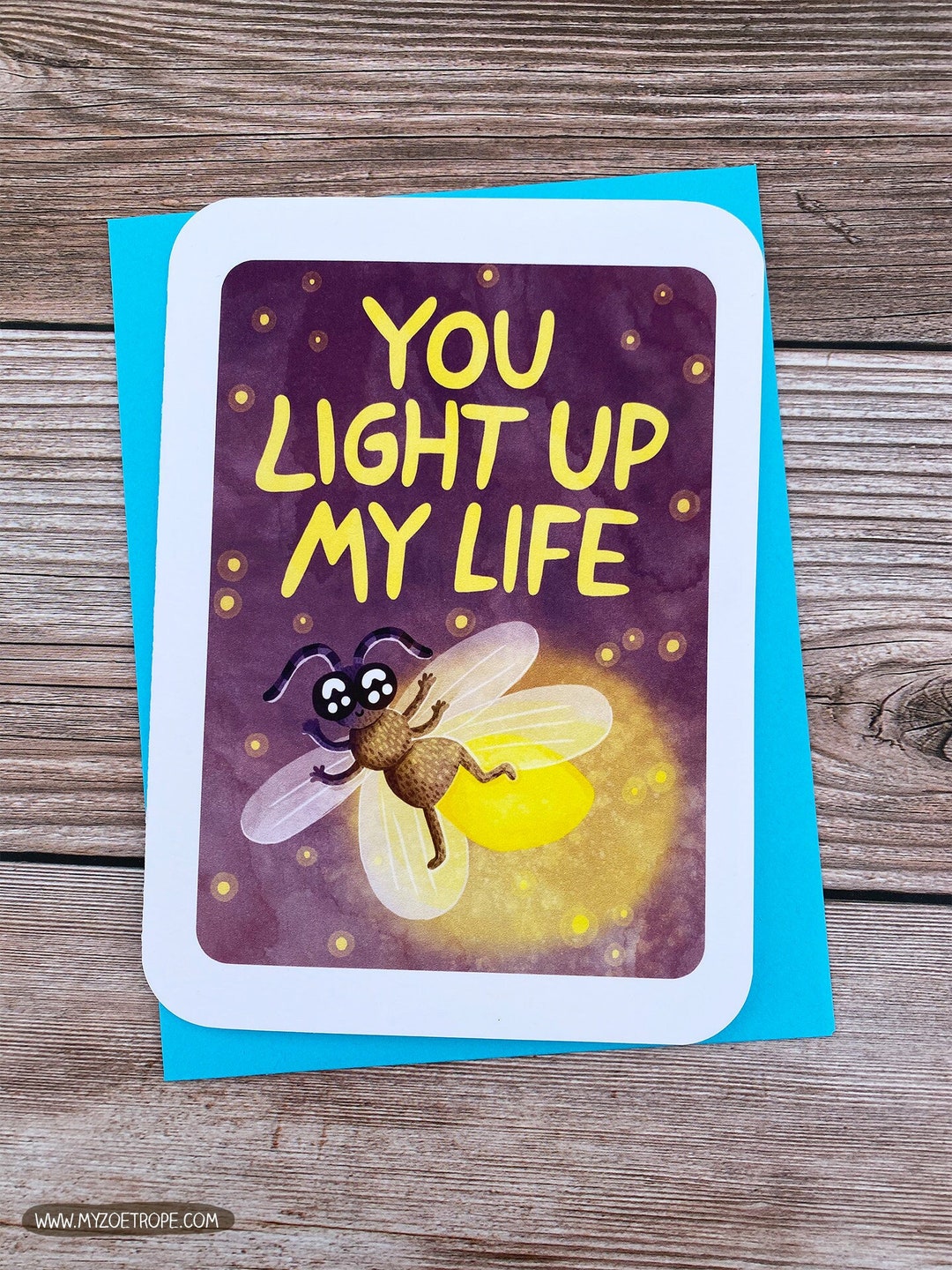 You Light up My Life Firefly Cute Valentines Day Card Funny Love Card ...