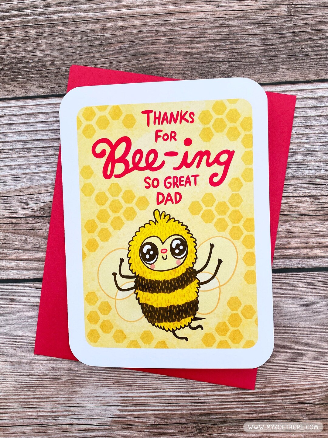 Thanks for Bee-ing so Great Dad Card Cute Father's Day Card Sweet ...