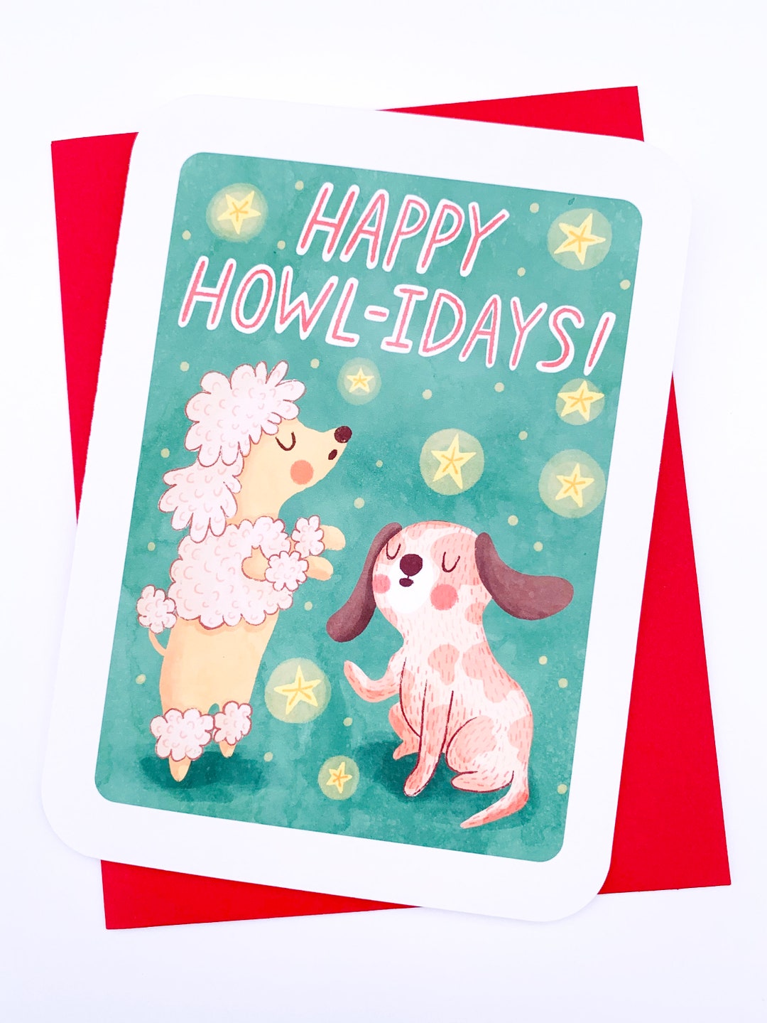 Happy Howlidays Cute Christmas Card Dog Funny Holiday Card Boyfriend ...