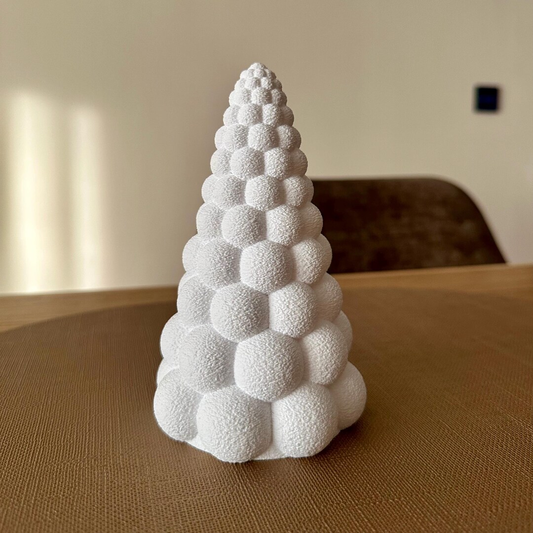 Snowball Christmas Tree, 3D Printed Snowball Decoration, Modern Home ...