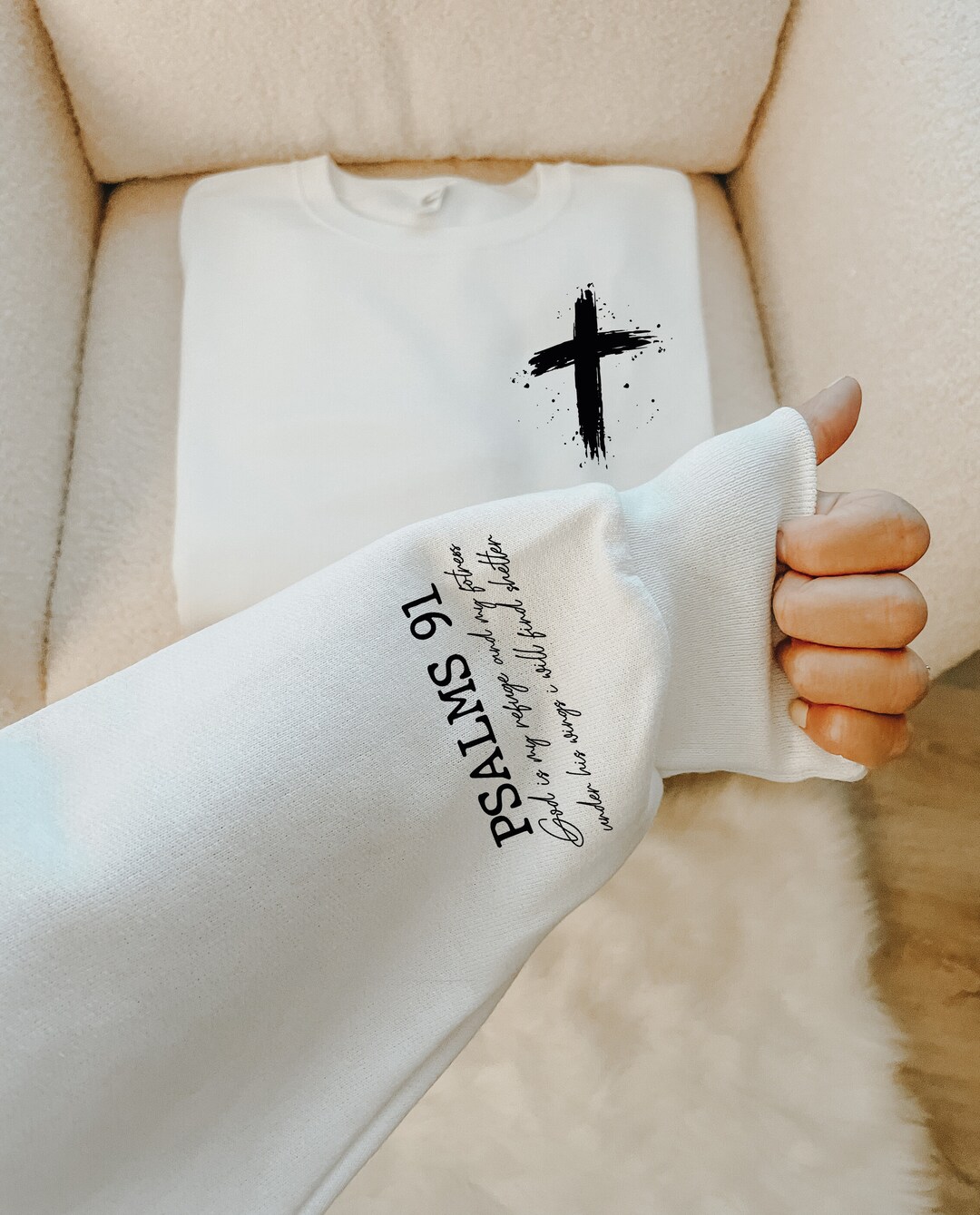 PSALM 91 Sweatshirt, Christian Shirt, Faith Hoodie, Cross T Shirt ...