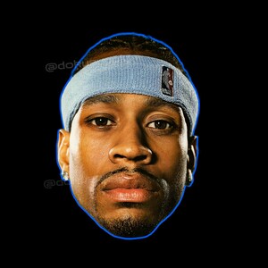 Allen Iverson PNG T-shirt Design Printable Rap Tee Shirt Design Instant ...