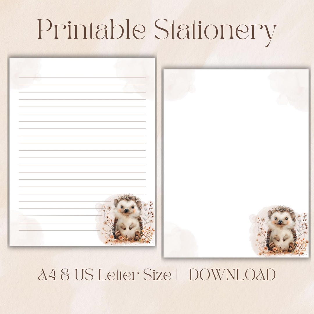 Printable Stationery Lined Unlined A4 & US Letter Size Notes To-do List ...
